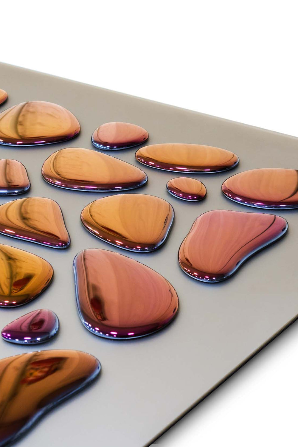 55 Drops Mural: Modern Mirrored Wall Art Masterpiece | PlusObject