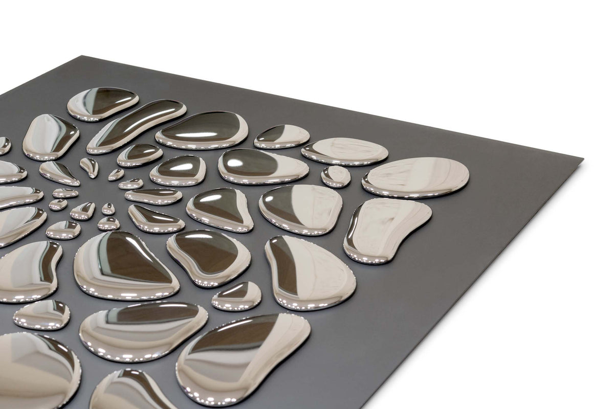 55 Drops Mural: Modern Mirrored Wall Art Masterpiece | PlusObject