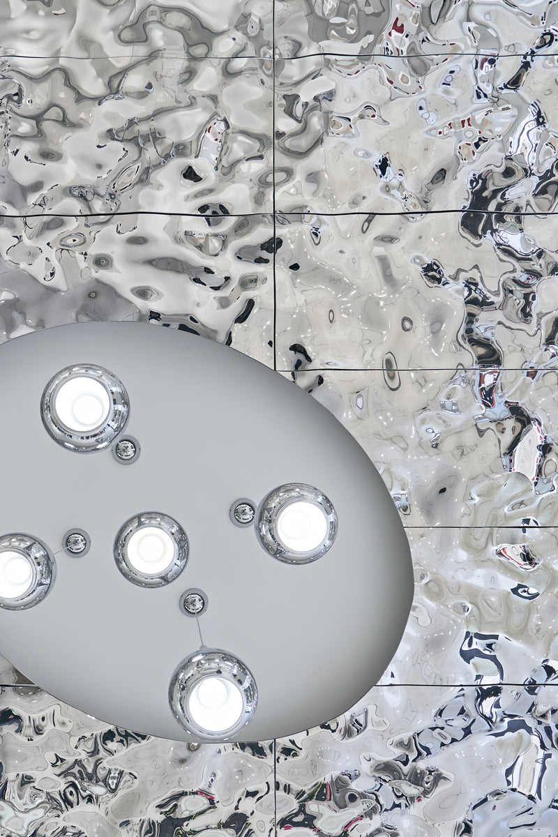 Aqua High Wave Silver: Reflective 3D Wall Panels - Water Ripple Panels ...