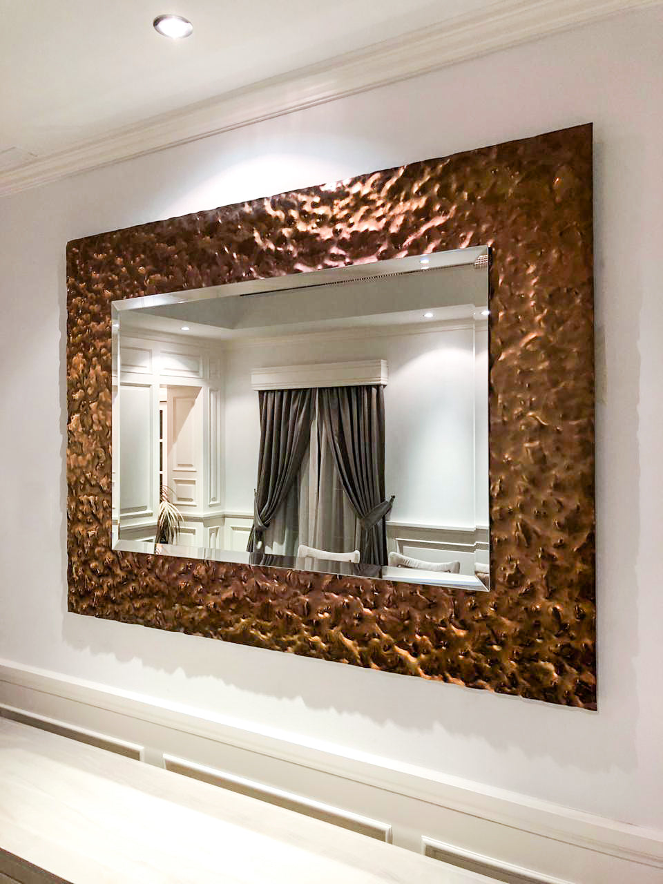 Rectangle Brown Mirror: Large Brown Unique Mirror | PlusObject